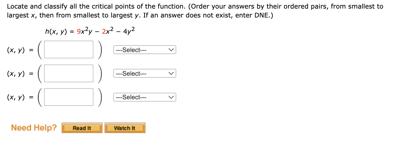 Solved Locate and classify all the critical points of the | Chegg.com