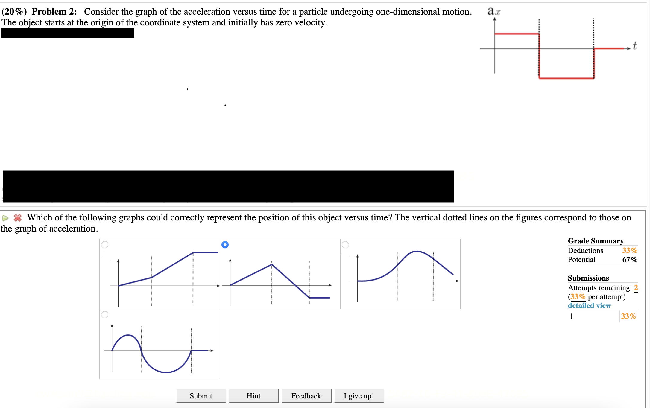 Solved 20\%) Problem 2: Consider the graph of the | Chegg.com Solved 20\%) Problem 2: Consider the graph of the | Chegg.com