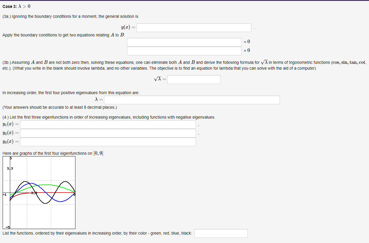 (1 point) In this problem we find the eigenfunctions | Chegg.com