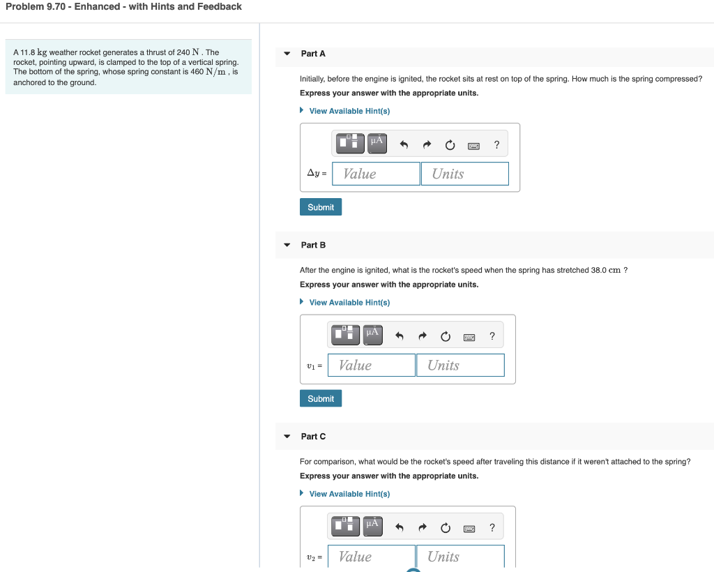 Solved Problem 9.70 - Enhanced - with Hints and Feedback | Chegg.com