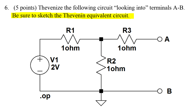 Solved 6. (5 points) Thevenize the following circuit | Chegg.com Solved 6. (5 points) Thevenize the following circuit | Chegg.com