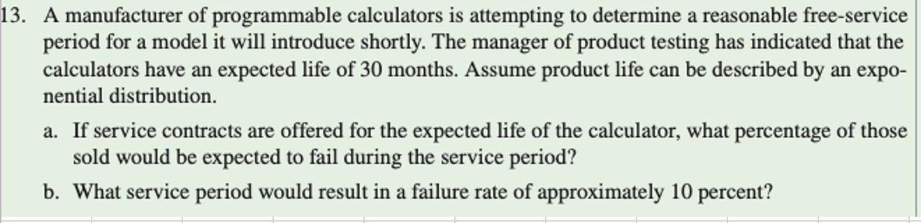 Solved 3. A manufacturer of programmable calculators is | Chegg.com