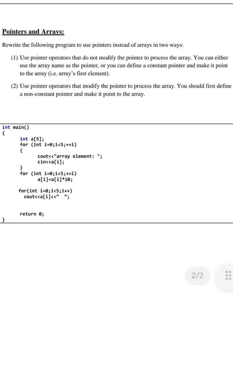 Solved 1 Write The Following Programs Then Try To 