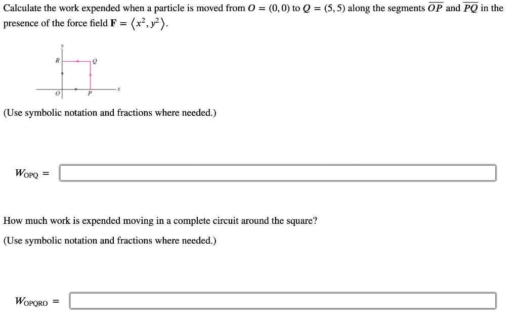 Solved Calculate the work expended when a particle is moved | Chegg.com