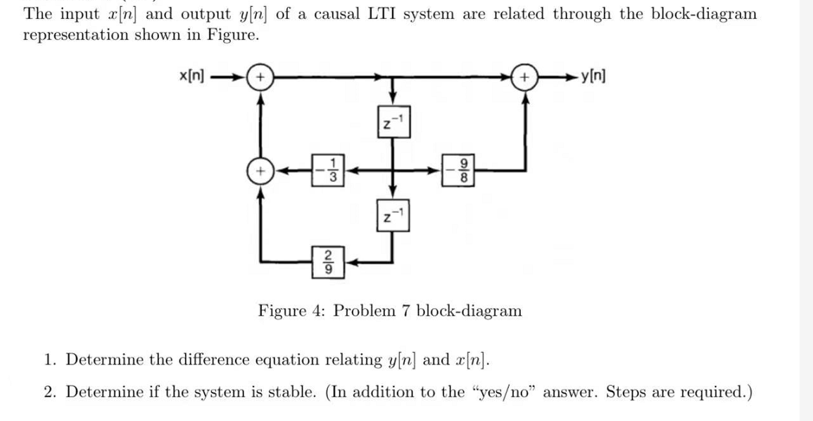 Solved The input x[n] and output y[n] of a causal LTI system | Chegg.com