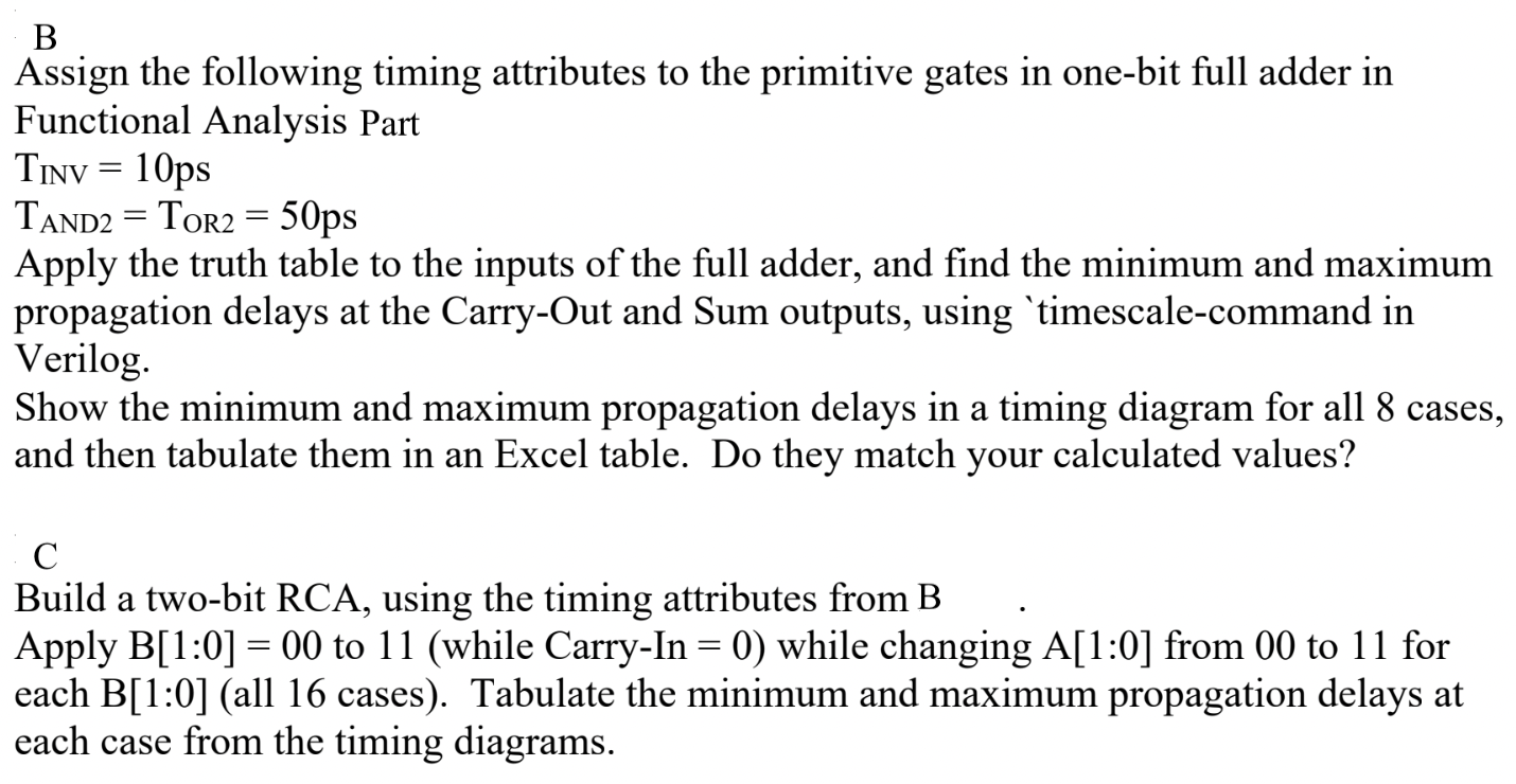 Solved A Functional Analysis A Build One Bit Full Adder 3557