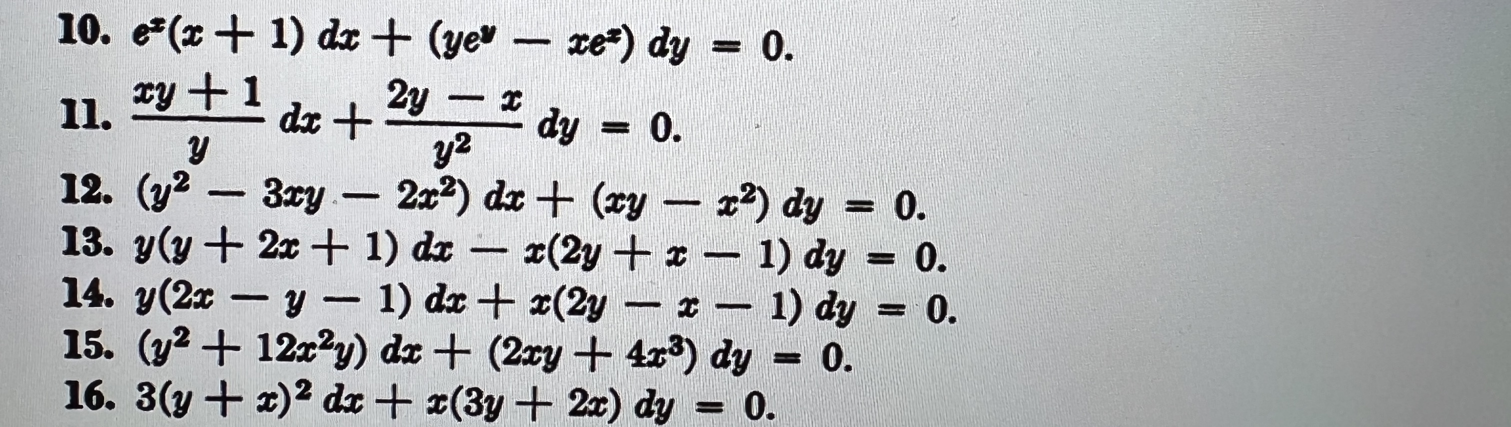 Solved Test each of the following equations 1−19 for | Chegg.com