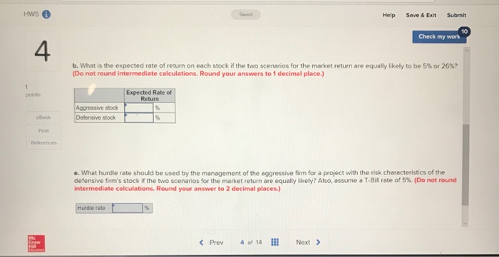 Solved HW5 Help Save & Exit Submit 10 Check my work 4 | Chegg.com