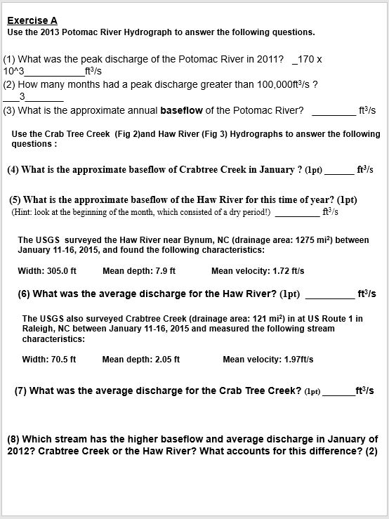 Solved Part 1: Calculating Stream Discharge The volume of | Chegg.com
