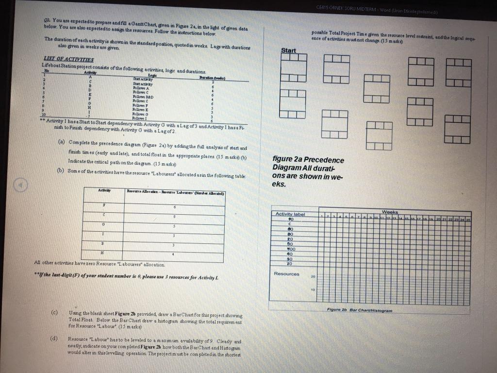 Solved CF415 ORNEK SORU MIDTERM - Word (Urun Etkintetime Q3. | Chegg.com