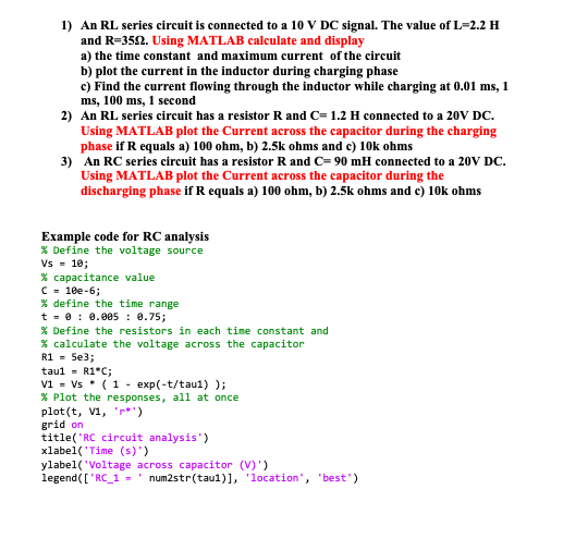 Solved Solve all given problems by creating a Matlab m-file | Chegg.com