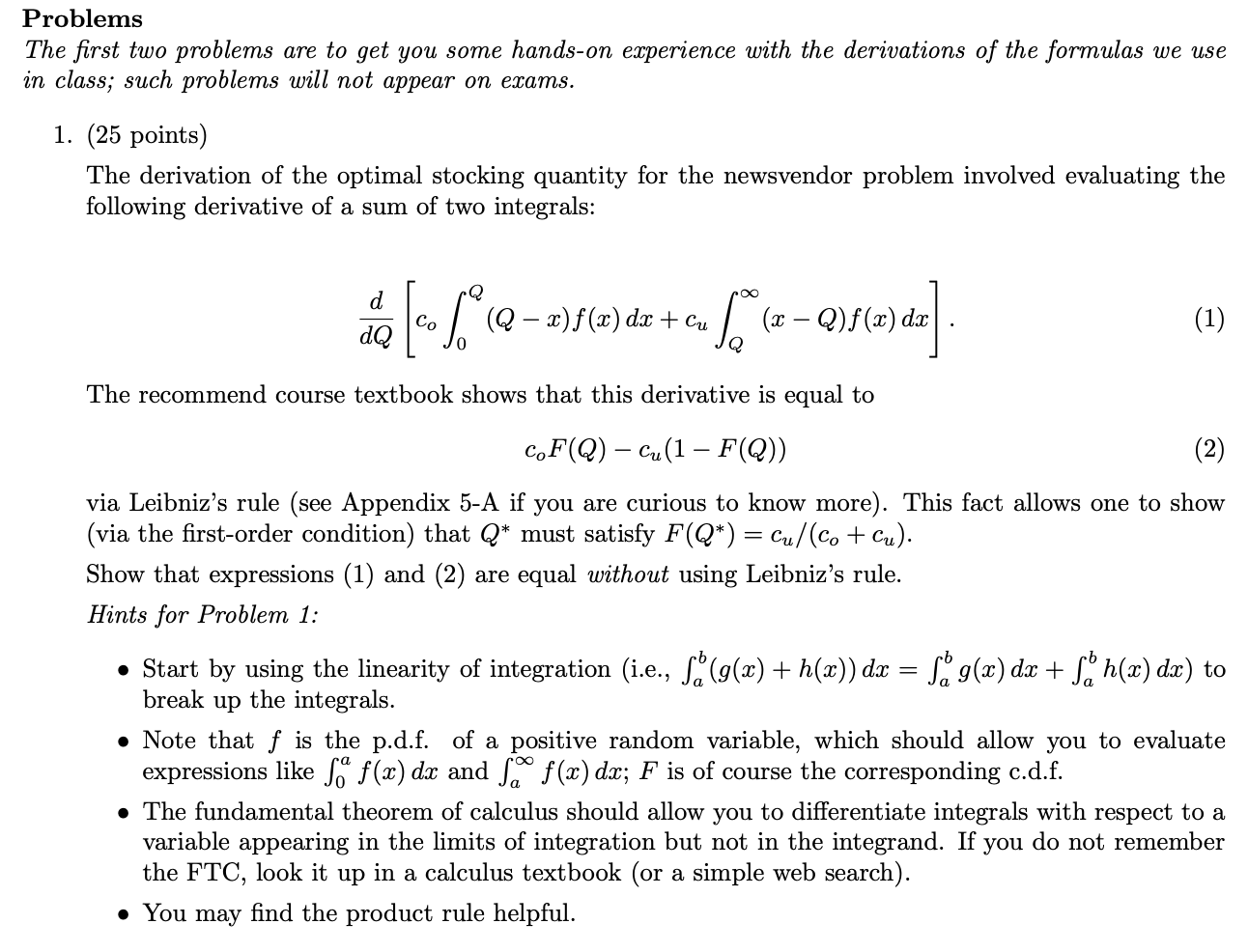 Solved The first two problems are to get you some hands-on | Chegg.com