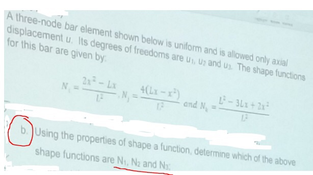 Solved 2 LI2 A three-node bar element shown below is | Chegg.com