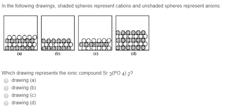Solved In the following drawings, shaded spheres represent | Chegg.com