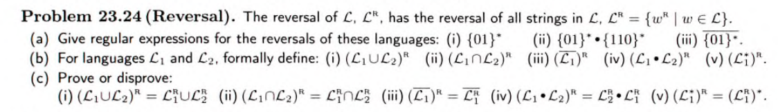 Problem 23.30. Find regular expressions for L and its | Chegg.com