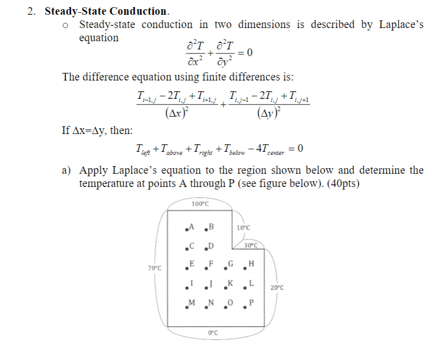 Solved + 2. Steady-State Conduction. o Steady-state | Chegg.com