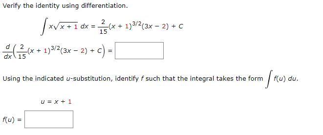 Solved Verify the identity using differentiation. | Chegg.com