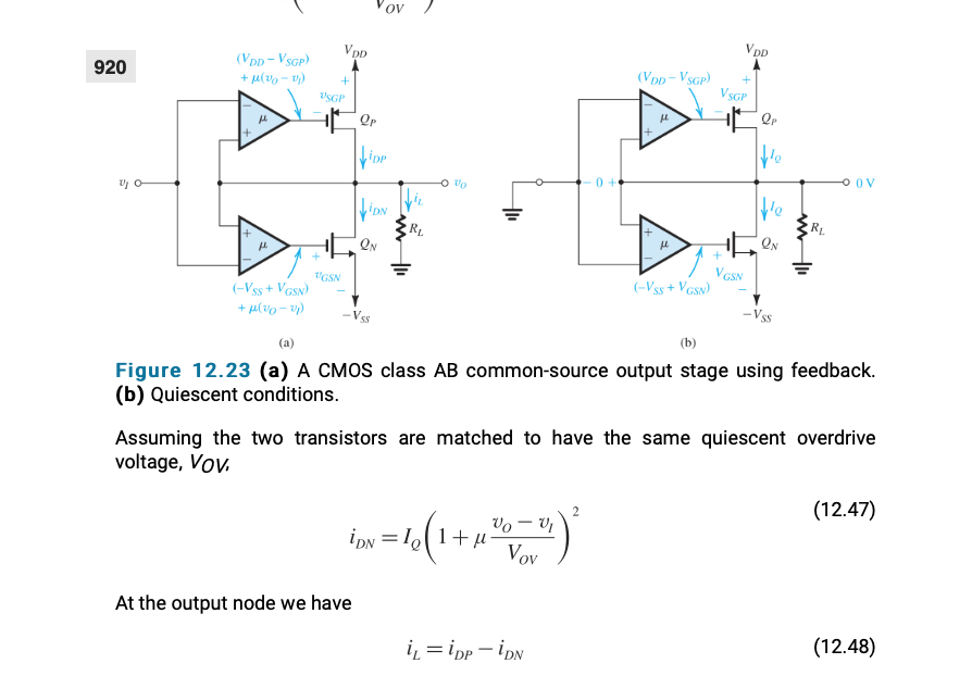 Solved 12.46 The class AB output stage in Fig. 12.23 | Chegg.com