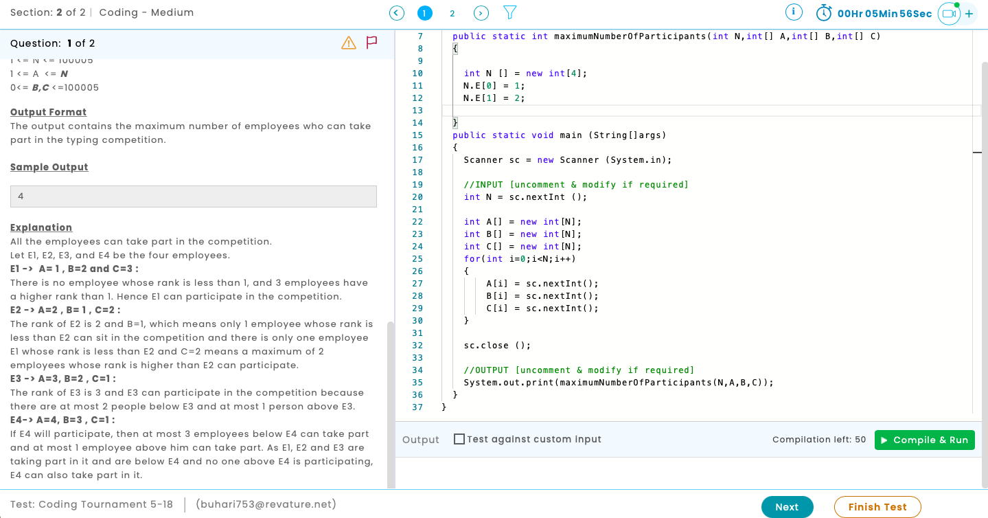 Solved Section: 2 of 2 | Coding - Medium Question: 1 of 2 AP | Chegg.com