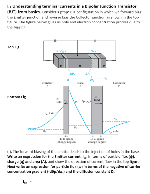Solved 1.a Understanding terminal currents in a Bipolar | Chegg.com