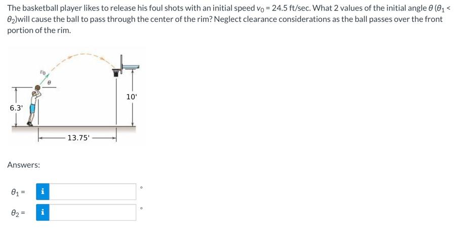 Solved The basketball player likes to release his foul shots | Chegg.com