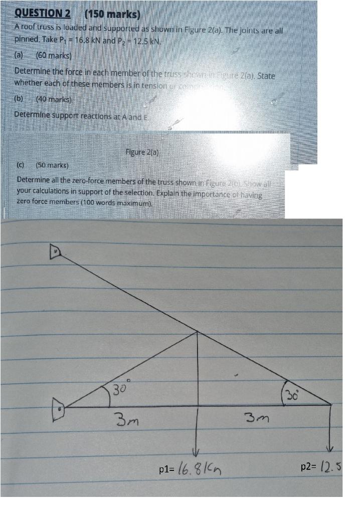 Solved Question 1a is hard to see it says ) determine the | Chegg.com