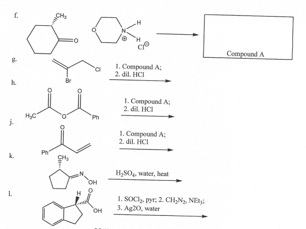 Solved II Compound A 1. Compound A; 2. dil. HCI 1. Compound | Chegg.com