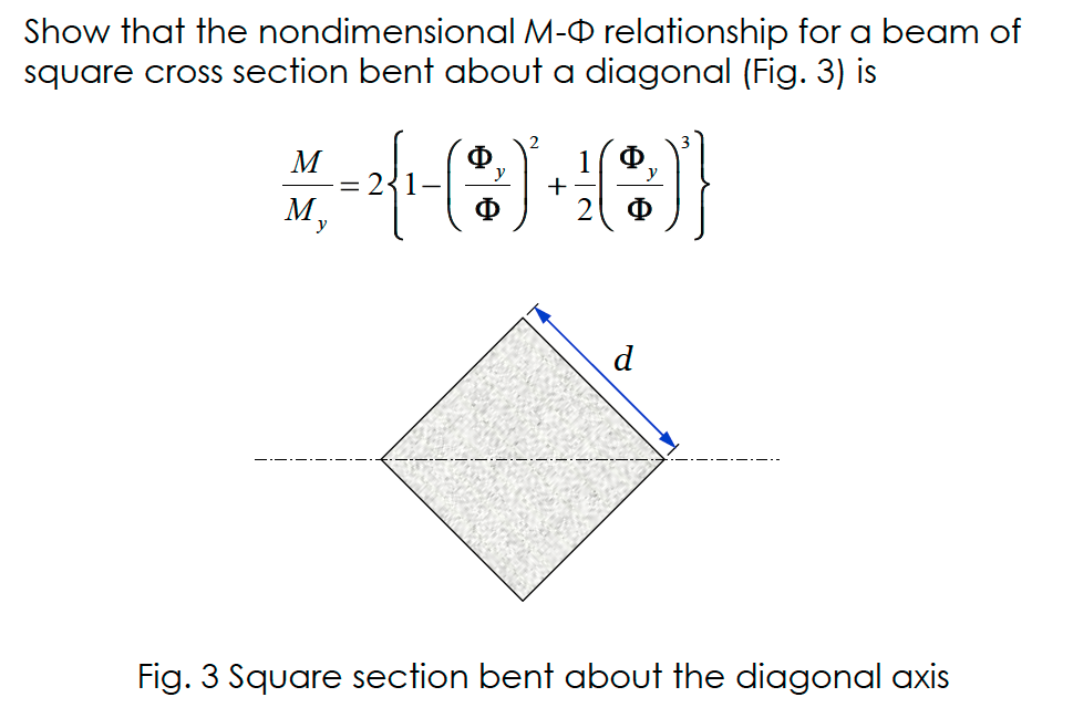 Solved Show that the nondimensional M−Φ relationship for a | Chegg.com