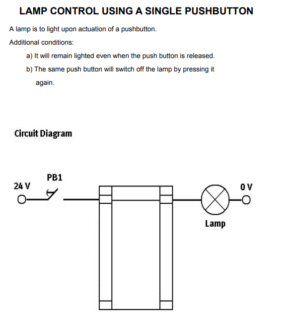 Solved LAMP CONTROL USING A SINGLE PUSHBUTTON A lamp is to | Chegg.com