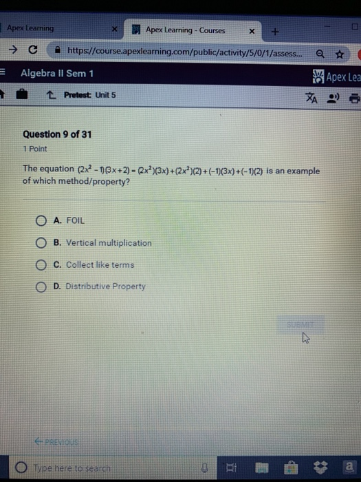 Solved Apex Learni Apex Learning-Courses × → | Chegg.com