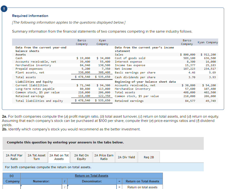 Solved Required information [The following information | Chegg.com