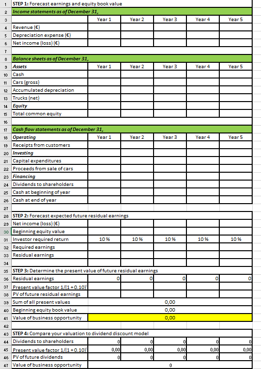 Solved Mary Barth is thinking about starting a car rental | Chegg.com