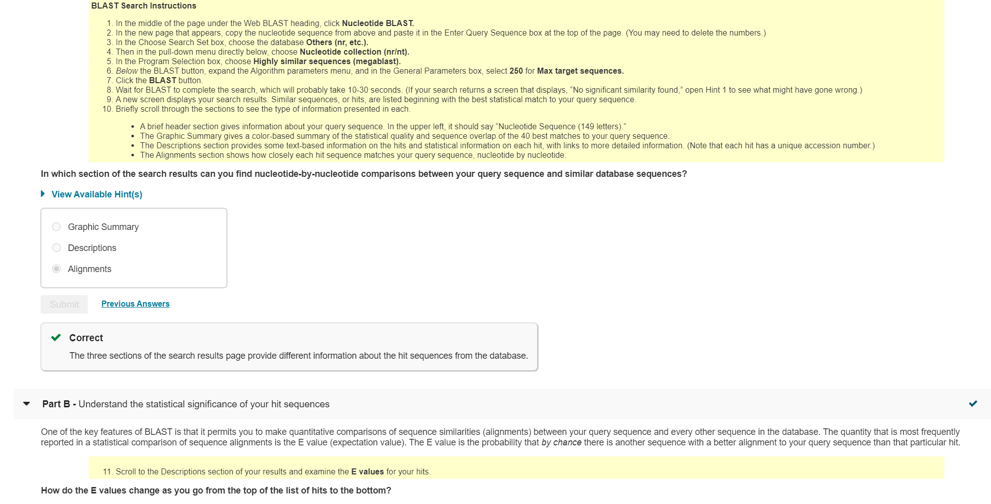 Using BLAST: Can You Identify a Pathogen from a | Chegg.com