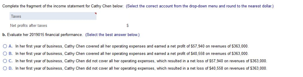 Solved Income statement preparation On December 31, 2019, | Chegg.com