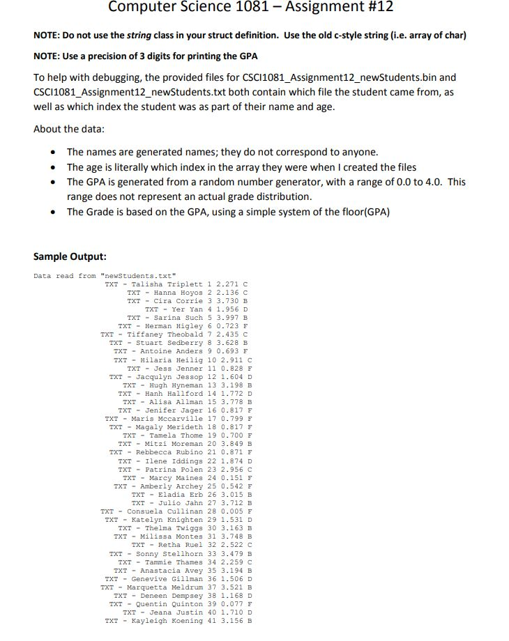 Solved Program #1 (id: 169542) [worth 300 points] Write a | Chegg.com