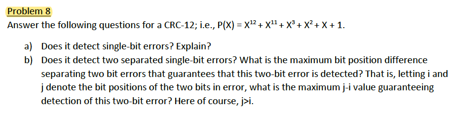Solved Problem 8 Answer the following questions for a | Chegg.com