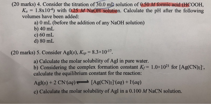 Solved need help #4 and #5 pls include the ICE table | Chegg.com