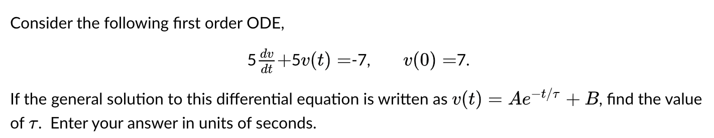 Solved Consider the following first order ODE, | Chegg.com