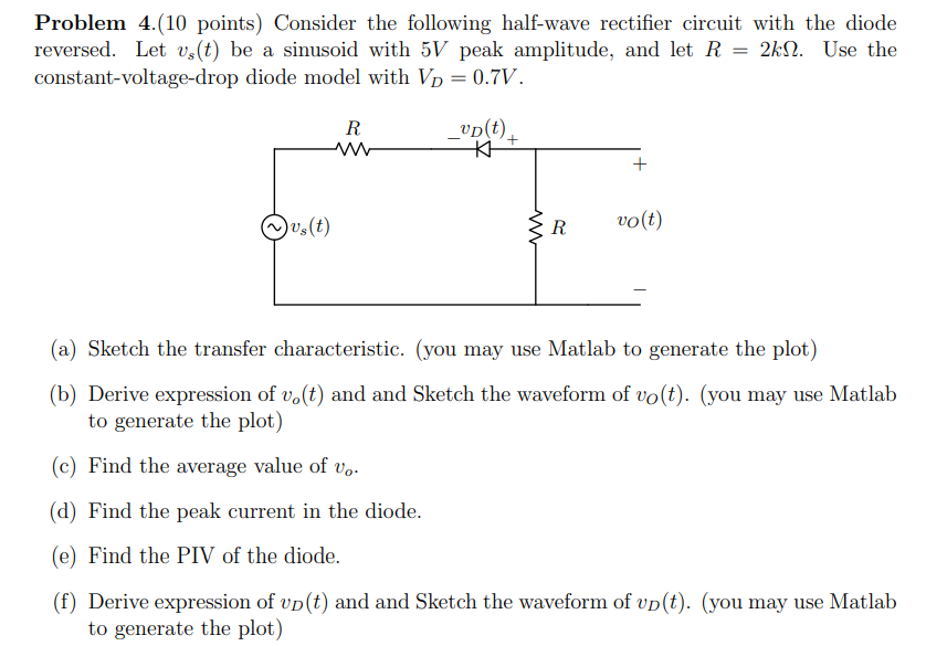 Solved Problem 4.(10 points) Consider the following | Chegg.com