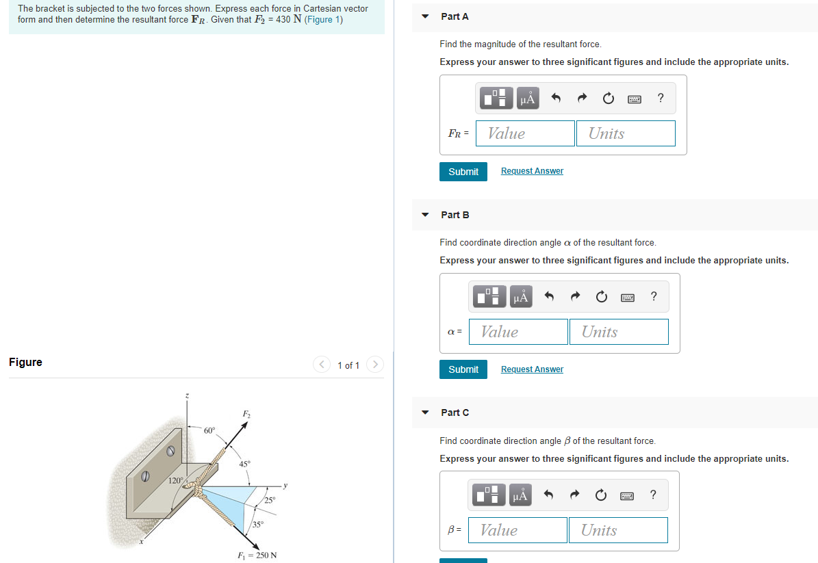 Solved Part D Find Coordinate Direction Angle γ Of The