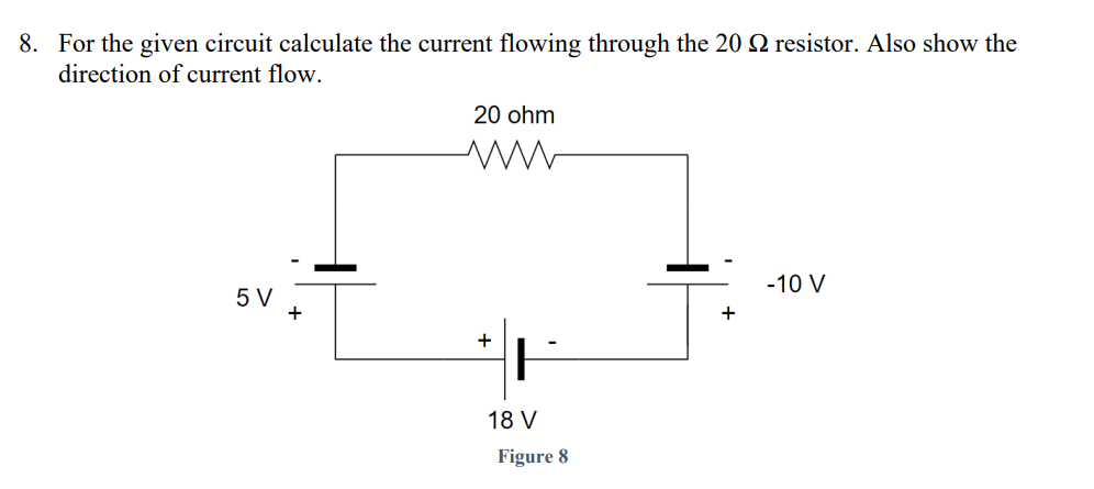 Solved 3. For the given circuit calculate the current | Chegg.com