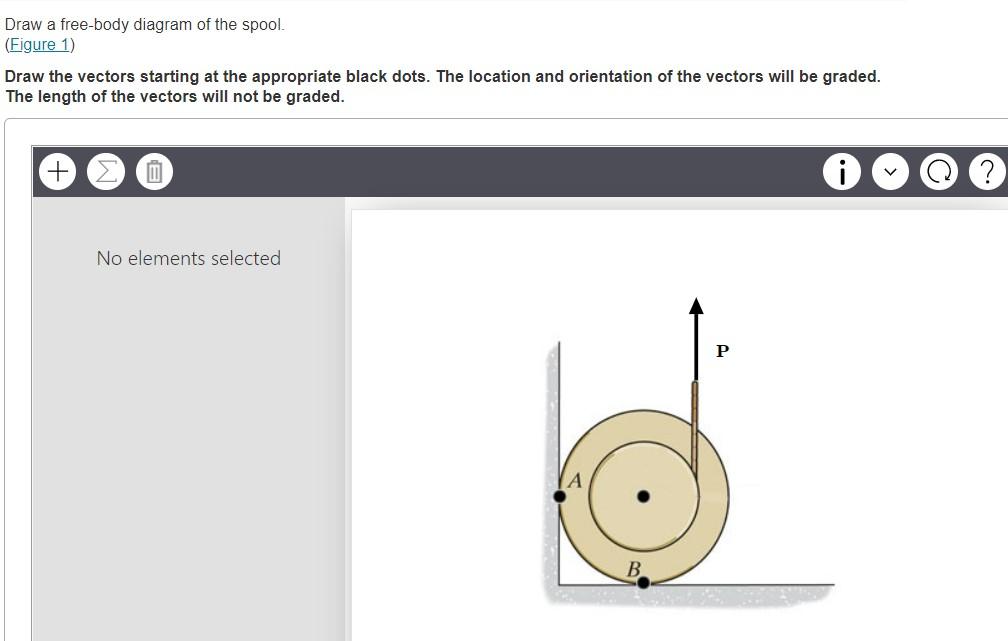Solved Oraw a free-body diagram of the spool. Figure 1) | Chegg.com