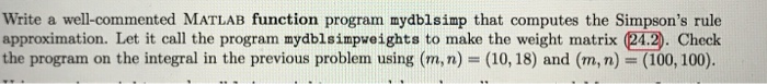 Solved Write A Well Commented Matlab Function Program 6148