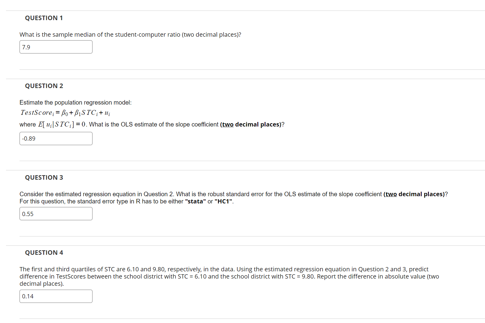 Solved QUESTION 1What is ﻿the sample median of ﻿the | Chegg.com