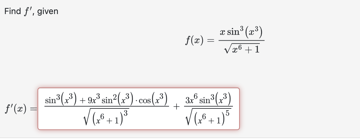 Solved Find f′, given | Chegg.com