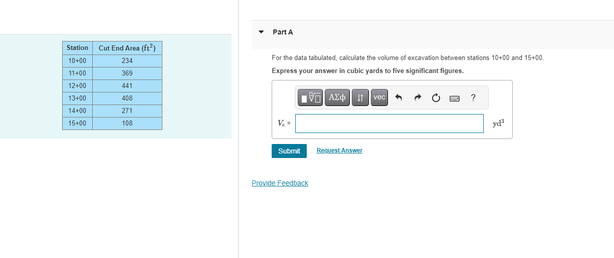 Solved For the data tabulated, calculate the volume of | Chegg.com