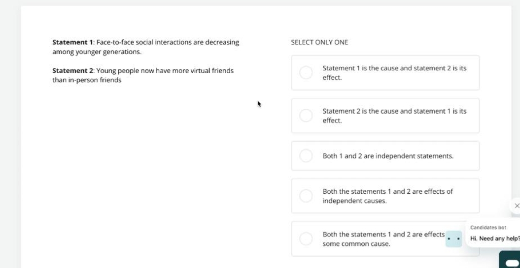 Solved Statement 1: Face-to-face social interactions are | Chegg.com