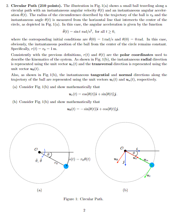 Solved 2. Circular Path (210 points). The illustration in | Chegg.com