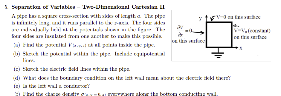 Solved 5. Separation of Variables - Two-Dimensional | Chegg.com