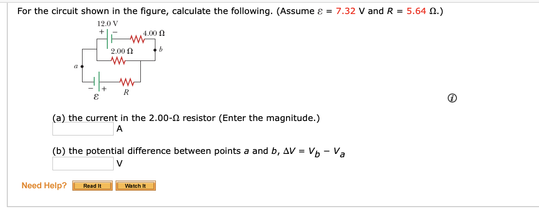 Solved For the circuit shown in the figure, calculate the | Chegg.com